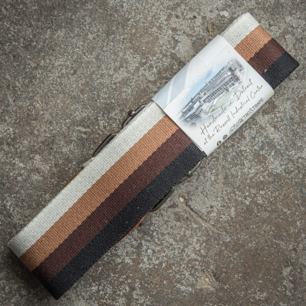 Brown Stripes – Guitar Strap – SoRetro Straps – Custom Handcrafted ...