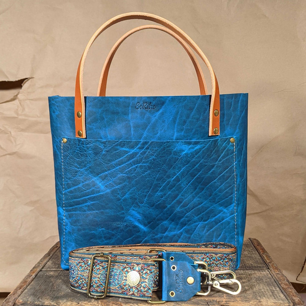 SoRetro FYG Leather Crossbody Tote – Michigan Abyss with Gasparilla ...