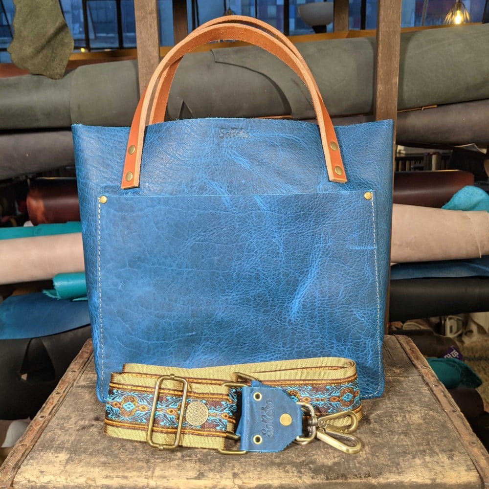 SoRetro FYG Leather Crossbody Tote – Michigan Abyss with Paw Paw ...