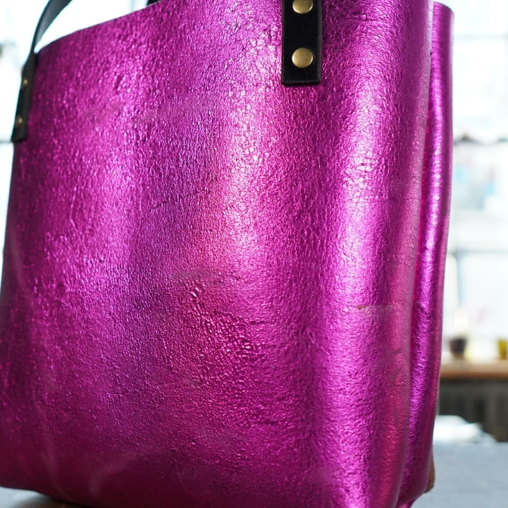 SoRetro FYG Leather Crossbody Tote – Pink Rocker with Pink Heron Lagoon ...