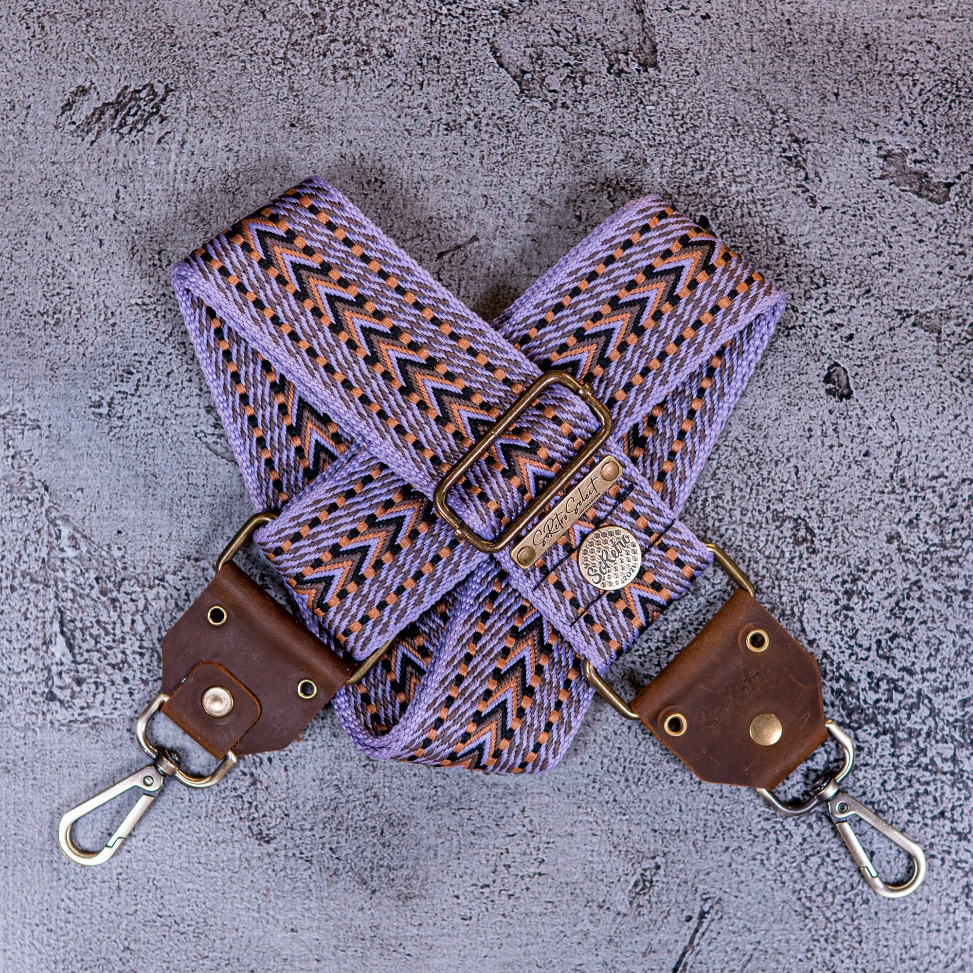 SoRetro Select – Bag or Camera – Lavender Joy Arrows – Walnut Leather ...