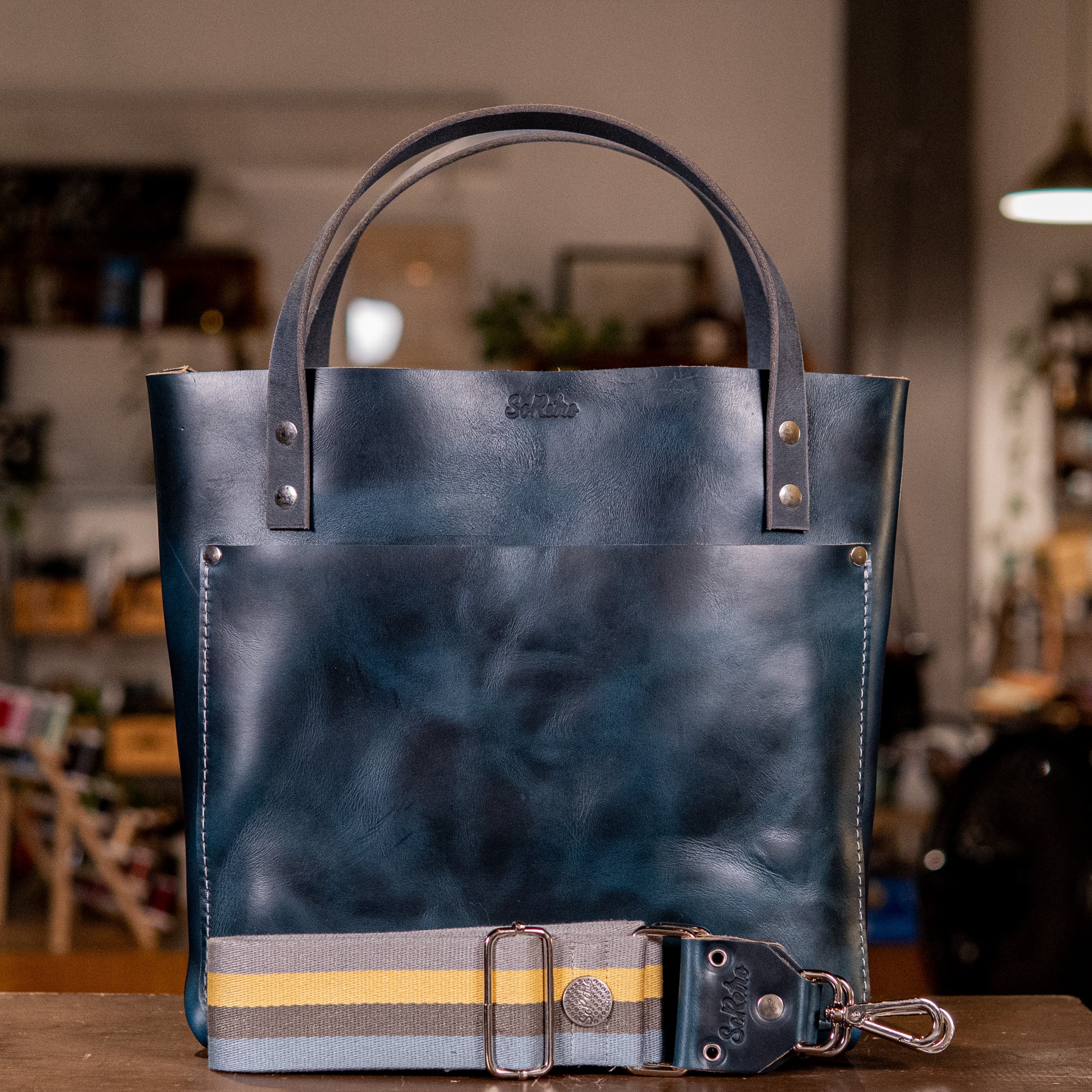 SoRetro Especial Perfect FYG Leather Crossbody Tote – Submariner with ...