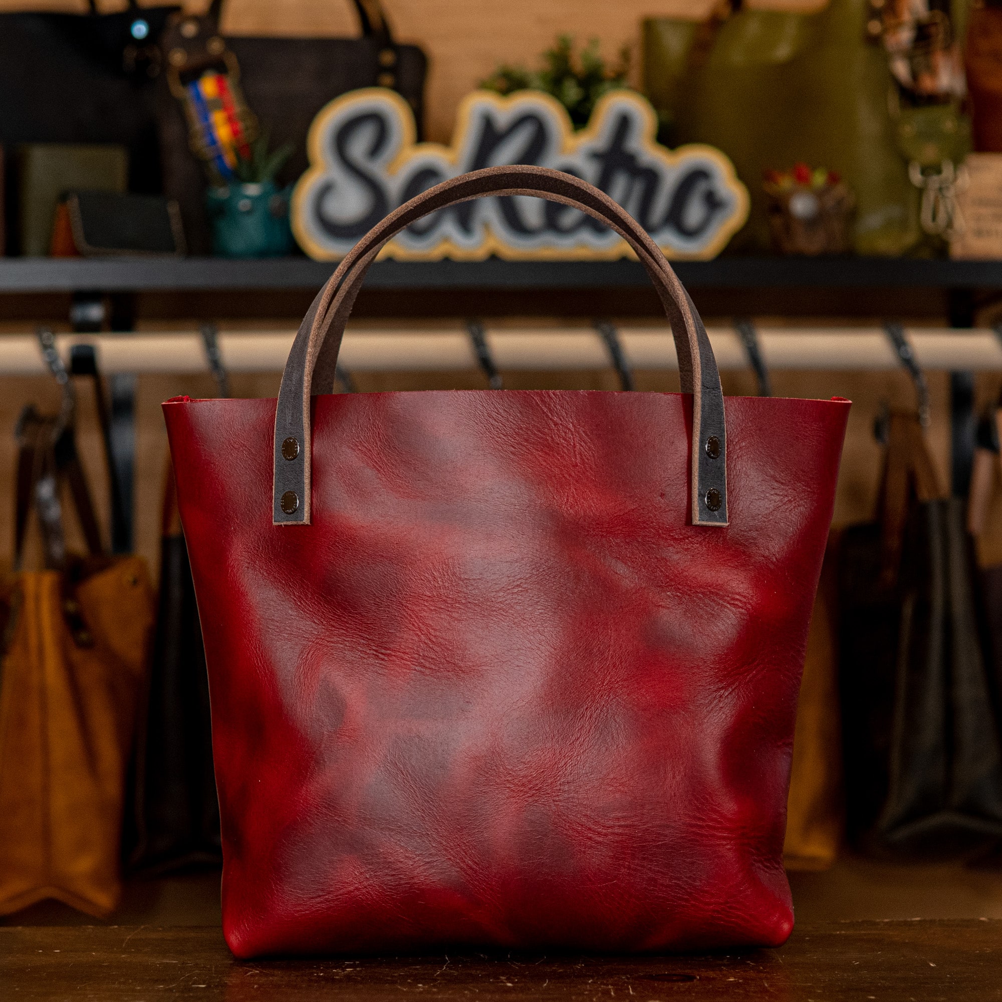 SoRetro Especial Mini+ FYG Leather Crossbody Tote – Cherry Cobbler with ...