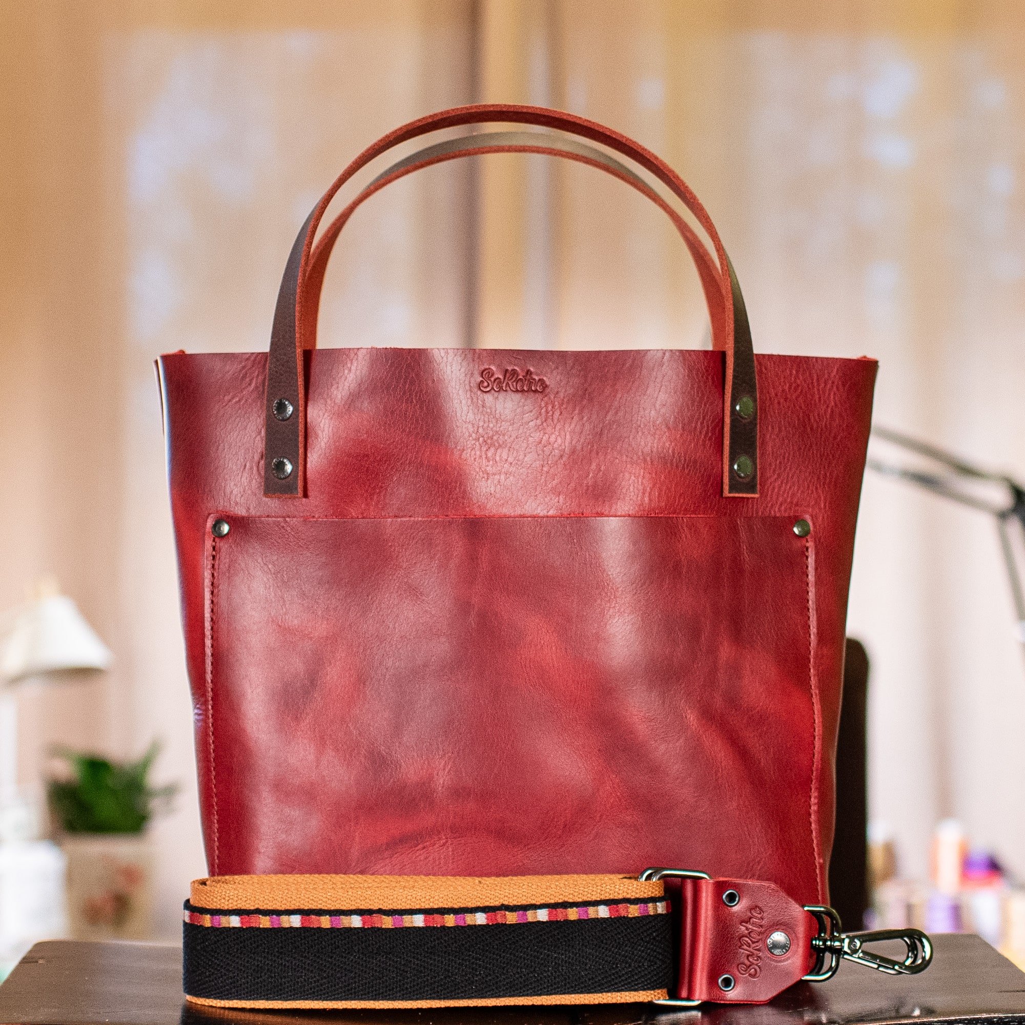 SoRetro Especial Perfect FYG Leather Crossbody Tote – Cherry Cobbler ...