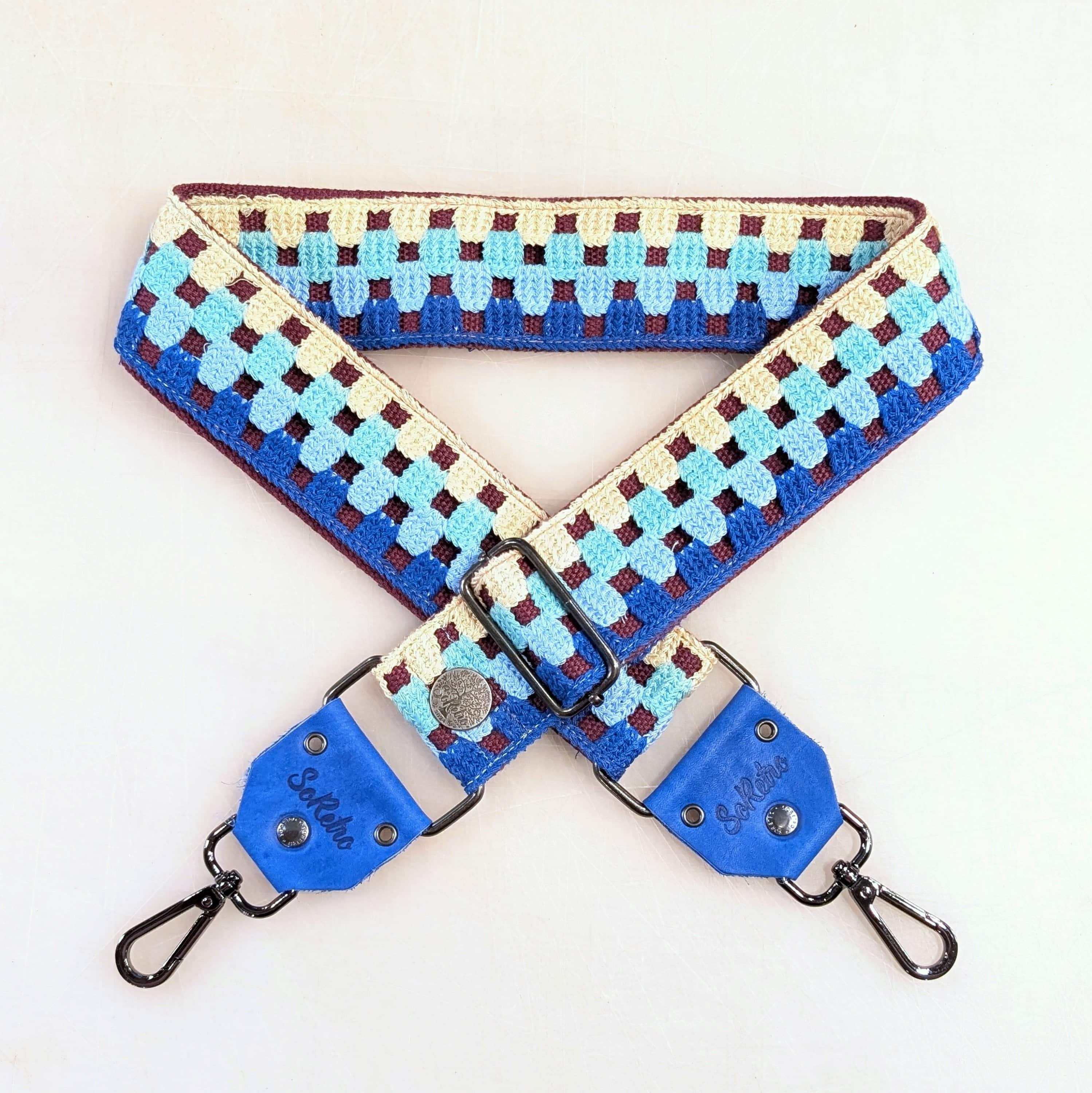 Limited Open Check Ombre Ocean – Bag or Camera Strap – SoRetro Straps ...